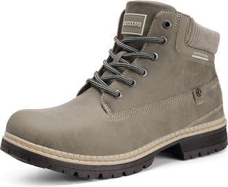 Eagsouni Winterschuhe Damen Stiefel Warm Gefütterte Schneestiefel Winterstiefel Wasserdicht Stiefeletten Winter Boots Outdoor, Khaki ohne Fell, 39 EU