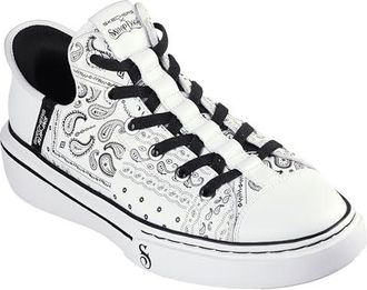 Skechers Mens Snoop Dogg: Snoop One-Double G Hands Free Slip-Ins Sneaker, White/Black, 7.5