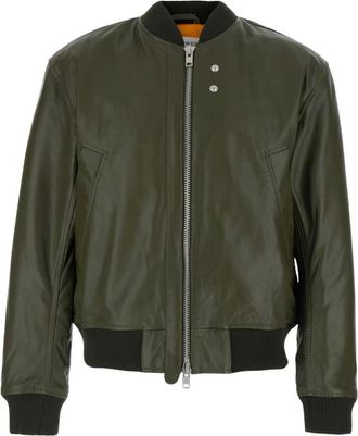 Sunflower Homme, Vestes, Vert, Taille: XL Blouson aviateur en cuir