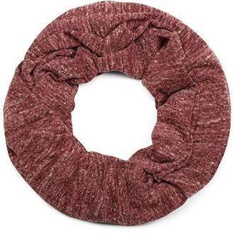 styleBREAKER écharpe loop à mailles fine, style mélange, écharpe ronde, tissu, unisexe 01017067, couleur:Bordeaux-rouge chiné