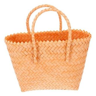 Valiclud Sac Fourre-tout Tissé Plastique Grand Sac de Plage pour Femmes Panier Cabas Léger et Spacieux Voyage et Sorties Estivales