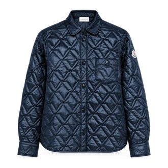 Moncler Giubbino - Femme - Vestes - Bleu - Taille: 42 FR