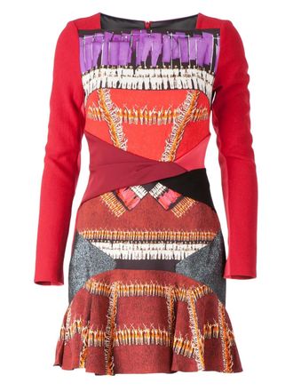 Peter Pilotto robe Twist - Rouge