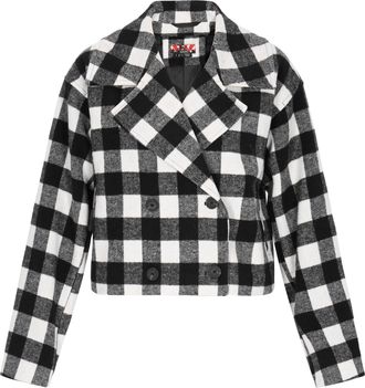 Mymo Jacke Frauen schwarz wei&szlig; kariert