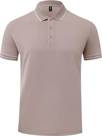 Generic Lot de t-shirts pour homme - Col rond d&eacute;contract&eacute; &agrave; manches courtes solide uni muscle coupe r&eacute;guli&egrave;re T-shirt en coton respirant, kaki, 3XL