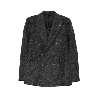 Tagliatore Doppelreihige Boucl&eacute;-Jacke - - Jackets - Herren - Grau - M