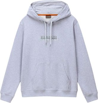Napapijri Homme, Sweatshirts et sweats &agrave; capuche, Gris, Taille: XL Box Logo Sweat &agrave; capuche