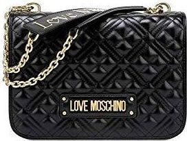 Love Moschino Jc4201pp0a, Sac à bandoulière Femme, Noir (Black Quilted), 9x19x26 Centimeters (W x H x L)