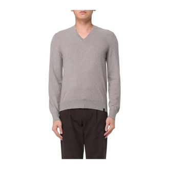 Fay V-Ausschnitt-Pullover - - Knitwear - Herren - Braun - S