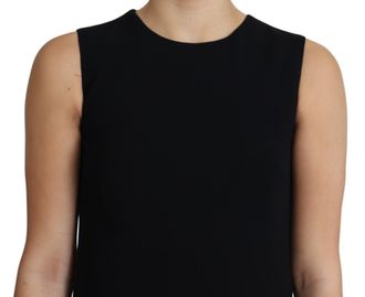 Dolce & Gabbana Womens Black Viscose Stretch A-Line Shift Mini Dress