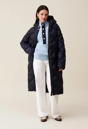 Claudie Pierlot Doudoune longue capuche matelass&eacute;e