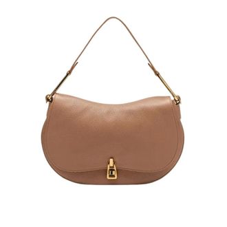Coccinelle Femme, Sacs, Brun, Taille: ONE Size Sac à Fermoir Twist en Cuir Marron