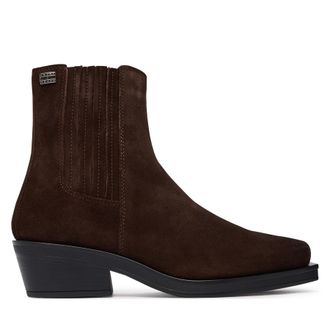 Tommy Jeans Stiefeletten Tommy Jeans Tjw Suede Cowboy Boots EN0EN03142 Dunkelbraun