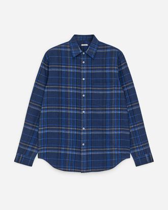 Arket Lockeres Flanellhemd -Blau