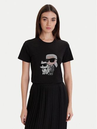 Karl Lagerfeld T-Shirt A1W17131 Schwarz Regular Fit