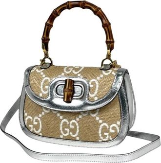 Gucci Sac main vintage en paille Pre-owned - Femme - Pre-owned - Beige - Taille: ONE Size