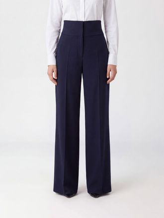 Elisabetta Franchi Palazzo-Hose mit hoher Taille aus Schurwoll-Gabardine