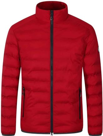 Blue Wave Herren Steppjacke Maximilian in Daunenoptik - Gesteppte Jacke mit Stehkragen in Rot Gr&ouml;&szlig;e 4XL