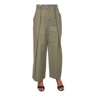 iBlues Gr&uuml;ne Baumwollmischung Lange Hose - - Trousers - Damen - Gr&uuml;n - L