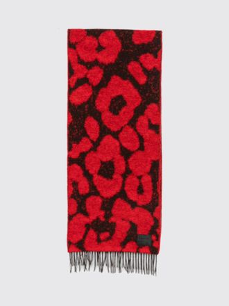 Paul Smith Wollschal mit Animal-Print mit Fransenr&auml;ndern