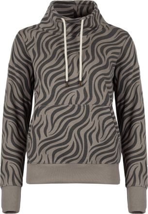 Roadsign Damen Sweatshirt markanter Print im Zebramuster f&uuml;r stilvolle Loungewear-Momente grau, 2XL