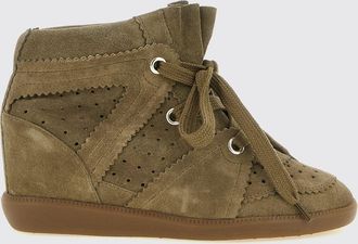 Isabel Marant Hohe Bobby-Sneaker aus Veloursleder mit internem Keilabsatz