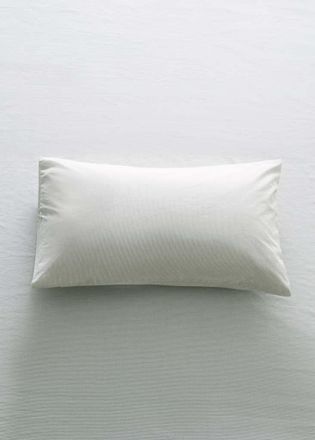 Mango Taie doreiller pour berceau &agrave; fines rayures, en coton avec fil teint vert pastel - Home - 30x50cm - MANGO HOME