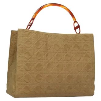 Dior Sac &agrave; main vintage en nylon Pre-owned - Femme - Pre-owned - Beige - Taille: ONE Size
