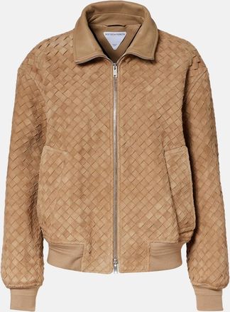 Bottega Veneta Jacke Intrecciato aus Veloursleder