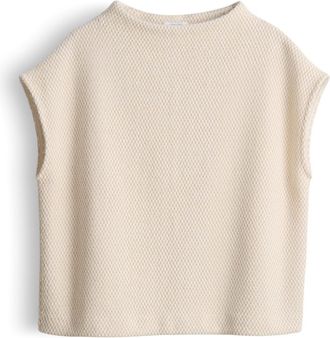 OPUS Damen Sweatshirt | Pullunder GOFIR Loose in zweifarbiger Struktur Macadamia, 42