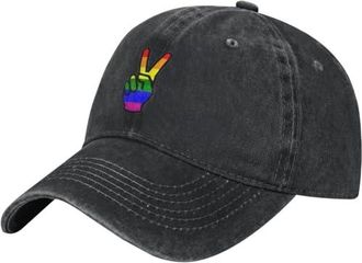 Generic Sun Protection Casquettes Signe De Paix Rainbow Gay Vintage Baseball Casquette Classique Visiere pour Course Ext&eacute;rieur P&ecirc;che