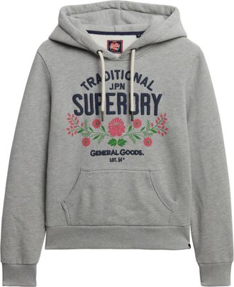 Superdry Damen Lot 54 Hoodie Grau Meliert 42