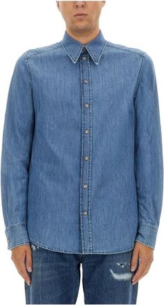 Dolce & Gabbana Homme, Chemises, Bleu, Taille: L Denim Shirt