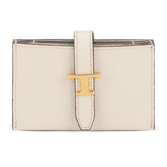 Tod's Portefeuille en cuir - Femme - Accessoires - Beige - Taille: ONE Size