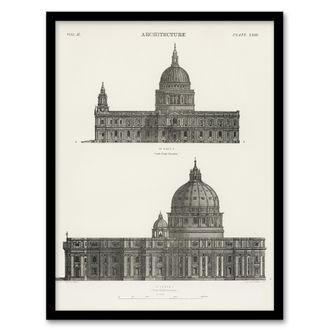 Artery8 Vintage Encyclopaedia Britannica St Paul St Peters Framed Wall Art Print Home D&eacute;cor A4