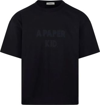 A Paper Kid t-shirt à logo imprimé - Noir