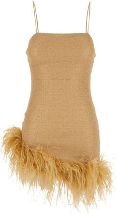 Os&eacute;ree Femme, Robes, Jaune, Taille: 38 FR Lumiere Shade Plumage Mini Dress