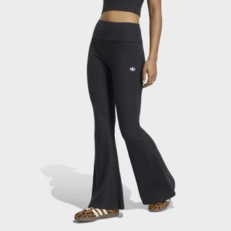 adidas Leggings ADIDAS ORIGINALS ESSENTIALS, AUSGESTELLT, GERIPPT, Damen, Gr. XXL, N-Gr, schwarz (schwarz, normal, gr.), Obermaterial: 47% Viskose, 43% Baumw