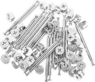 Artibetter GETAJGHSD 20 Satz M&ouml;belverbinder mit Nockenverschluss 48mm 84mm Doppelstangen aus Rostfreiem Metall Befestigungsschrauben f&uuml;r Schr&auml;nke Kommoden und Kl