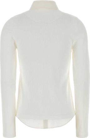 Maison Margiela Poplin and Stretch Knit Shirt - White