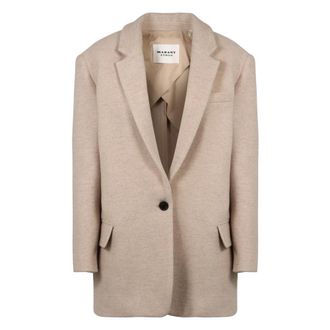 Isabel Marant Woll-Einreiher-Blazer - - Jackets - Damen - Beige - S