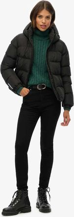 Superdry Doudoune de sport &agrave; capuche - Noir
