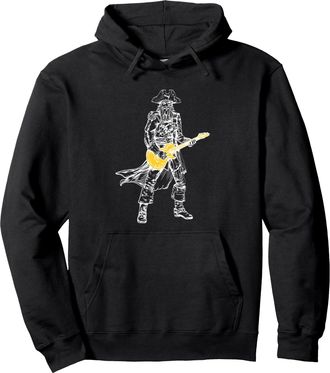 Seembo Pirat spielt Gitarre Lustiger Gitarrist Rockmusiker Pullover Hoodie