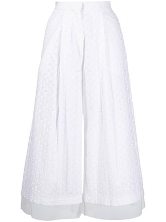 Viktor & Rolf jupe Nice And Breezy &agrave; broderies - Blanc