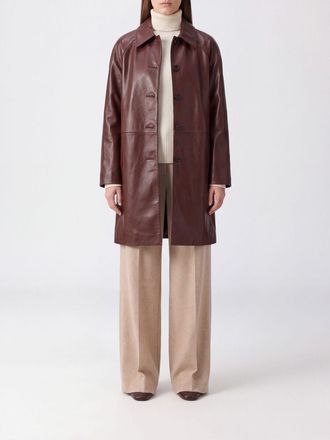 SOEUR Einreihige, knielange Lammlederjacke