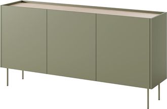 Bogart Desin Kommode, Dreit&uuml;rig mit Metallbeinen, 170x85x40 cm, Sideboard, Wohnzimmerschrank