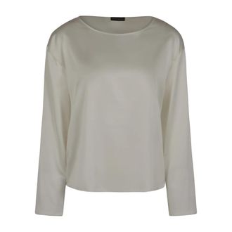 Emporio Armani Seidentop - - Tops - Damen - Wei&szlig; - L