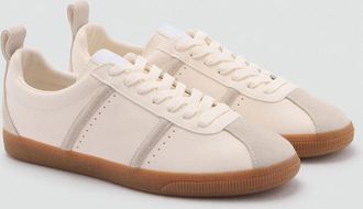 Mango Sneaker mit Kontrasteinsätzen weiß - Damen - 35 - MANGO