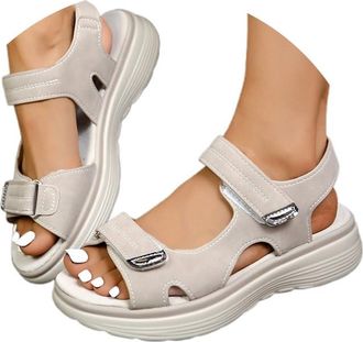 Generic Sandalen Damen Trekking Bequeme Orthopädische Sandalen mit Weiches Fußbett Sport Outdoor Wandersandalen Sommer Leichte Rutschfest Trekkingsandalen Bre