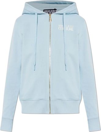 Versace Jeans Couture Femme, Sweatshirts et sweats &agrave; capuche, Bleu, Taille: 38 FR SweaT-shirt &agrave; capuche